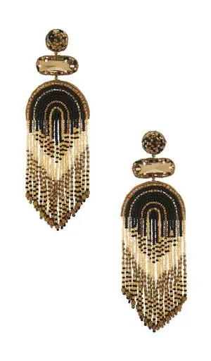 Deepa Gurnani Ishani Dangle Earrings - Black Multi