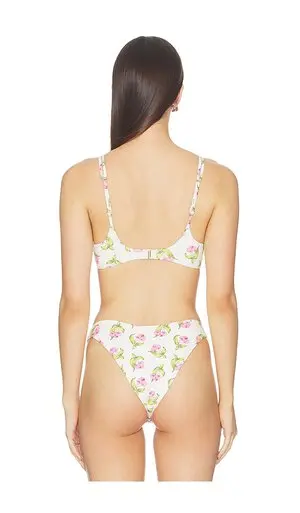 Frankies Bikinis Cherish Top Floral Print Padded Bikini Top