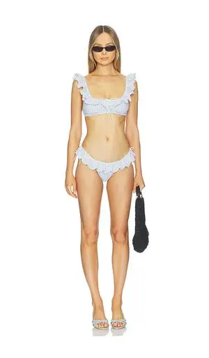 For Love & Lemons Daisy Lane Bikini Bottom - Blue