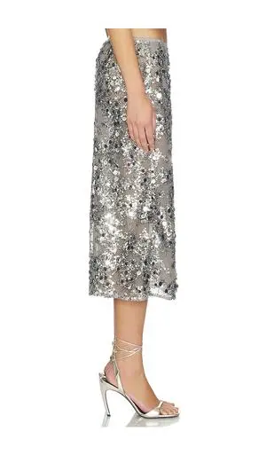 Baum Und Pferdgarten Sequined Midi Skirt - Grey Sequins