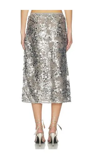 Baum Und Pferdgarten Sequined Midi Skirt - Grey Sequins