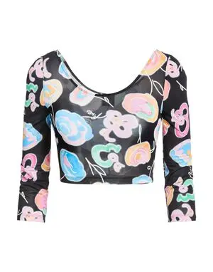 Pinko Floral-print Jersey Crop Top