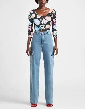 Pinko Floral-print Jersey Crop Top
