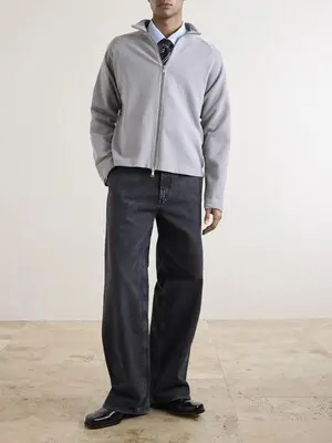 MFPEN Leisure Organic Cotton Zip-up Sweater - Gray
