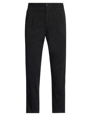 Incotex INCOTEX Ivory Cotton Twill Tapered Leg Pants Black