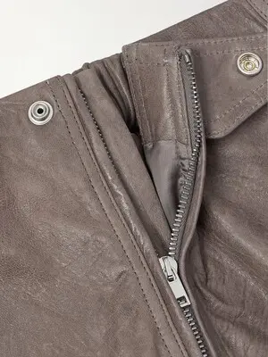 Rick Owens Motopants Panelled Leather Trousers