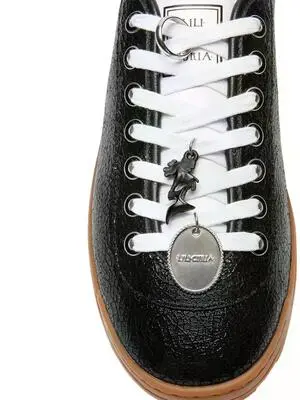 LILI CURIA Textured Lace-up Sneakers