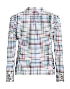 Thom Browne Tartan Wool Blazer - Blue