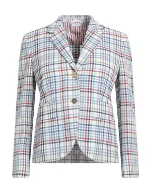 Thom Browne Tartan Wool Blazer - Blue