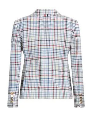 Thom Browne Tartan Wool Blazer - Blue