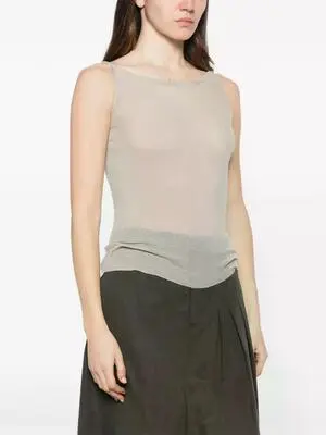 Rick Owens Raw-edge Ribbed-knit Top