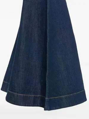 Zimmermann Luna Belted Flare Jeans - Blue
