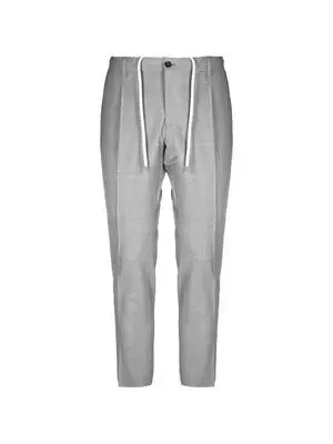 BE ABLE Drawstring Pleated Trousers - Grey