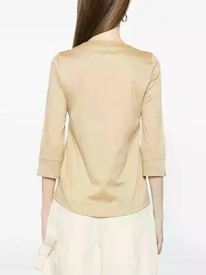 AROVESCIO Boat-neck T-shirt - Neutrals