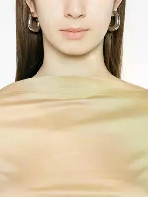 AROVESCIO Boat-neck T-shirt - Neutrals
