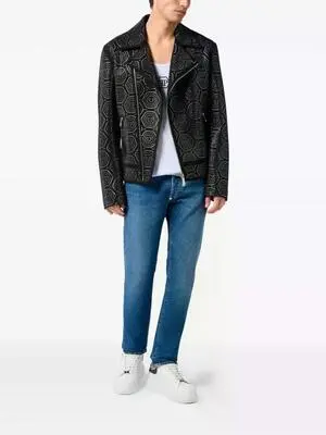 Philipp Plein Monogram Biker Jacket