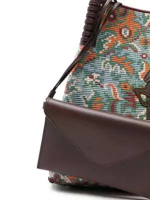 Etro Patterned Emblem Shoulder Bag - Blue