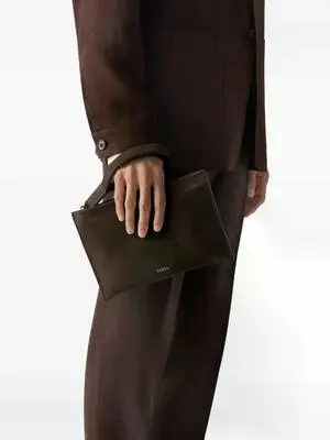 Zegna Leather Mini Pouch - Brown