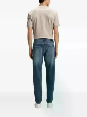 BOSS Jeans With Logo Patch - Blue