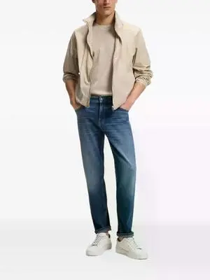 BOSS Jeans With Logo Patch - Blue