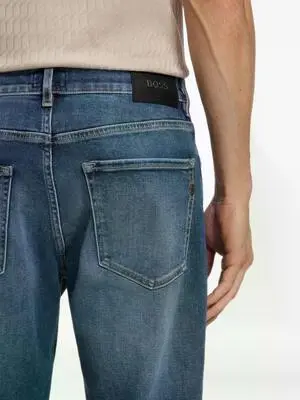 BOSS Jeans With Logo Patch - Blue