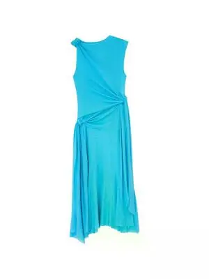 GANNI Knot Sleeveless Midi Dress - Blue
