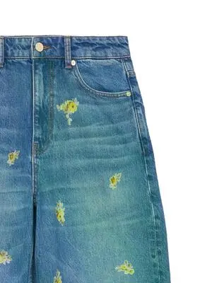 GANNI Stary Paneled Jeans - Blue