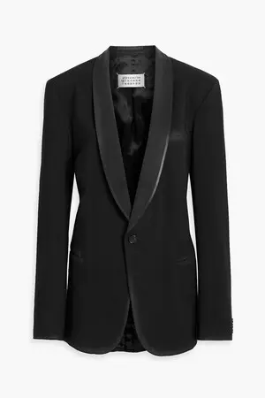 MAISON MARGIELA Wool-crepe Blazer - Black