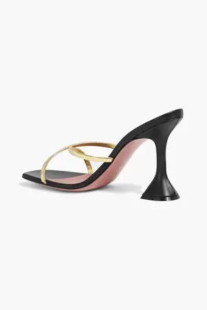 Amina Muaddi Henson Embellished Leather Mules