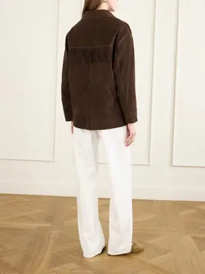 NILI LOTAN Fringed Suede Jacket