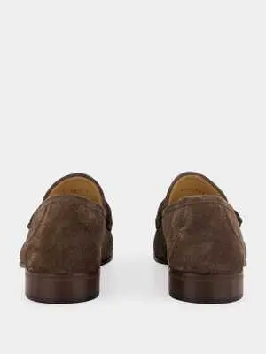 Valentino Garavani Vlogo Suede Loafers - Brown