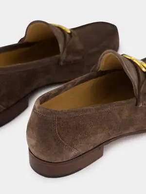 Valentino Garavani Vlogo Suede Loafers - Brown
