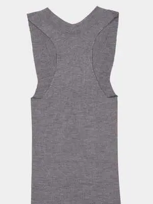 Stella McCartney Melange Lightweight Wool Round Neck Top
