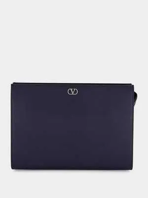 Valentino Garavani Marine Leather Pouch - Blue