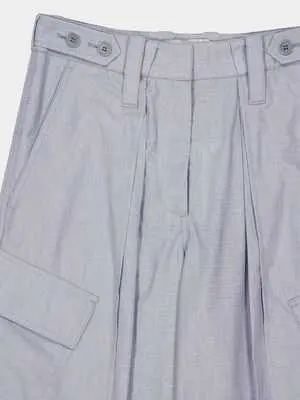 Stella McCartney Layered Chambray Cargo Trousers - Blue
