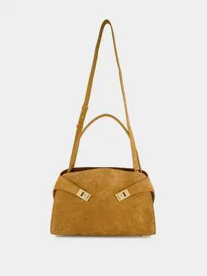FERRAGAMO Natural Hug Soft Shoulder Bag - Brown
