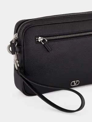 Valentino Garavani Calf Leather Wrist Pouch
