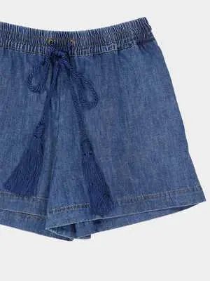 Valentino Garavani Denim Chambray Shorts - Blue