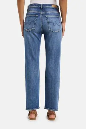 Ag Brinley Mid-rise Straight-leg Jeans - Blue