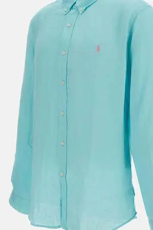 Polo Ralph Lauren Linen Custom-fit Shirt - Sky Blue