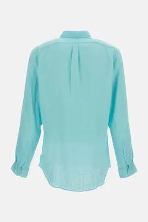 Polo Ralph Lauren Linen Custom-fit Shirt - Sky Blue