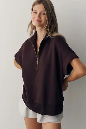Varley Short-sleeve Ritche Sweatshirt - Brown