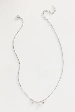 Anthropologie Crystal Drop Necklace - Silver