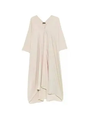 ELEH Button V-neck Dress
