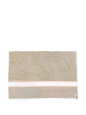 Emporio Armani Floral-print Scarf - Neutrals