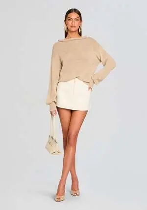 SEROYA Kapa A-line Skirt - Eggshell