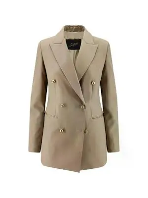 Seafarer Betty Peaked-lapel Double-breasted Wool Blazer - Neutrals