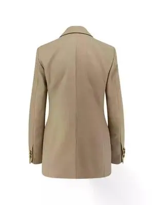 Seafarer Betty Peaked-lapel Double-breasted Wool Blazer - Neutrals