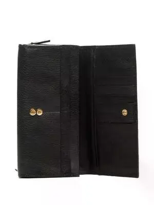 POCHE PARIS Logo-detail Leather Wallet - Black
