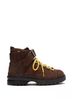 LILI CURIA Kitt Buckle Lace-up Boots